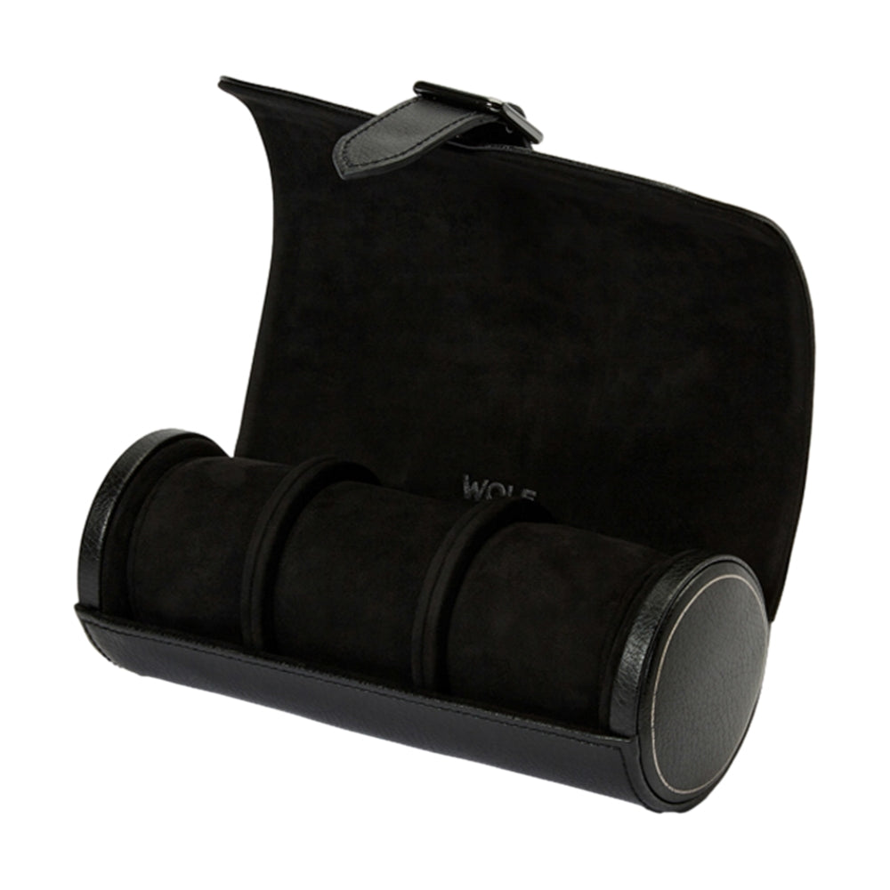 British Racing Triple Watch Roll - Black | Teddy Baldassarre