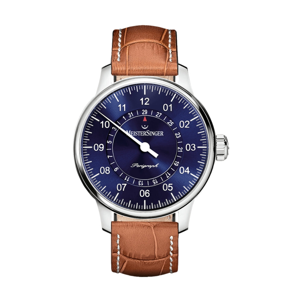 Perigraph 43mm - Sunburst Blue on Leather Strap | Teddy Baldassarre