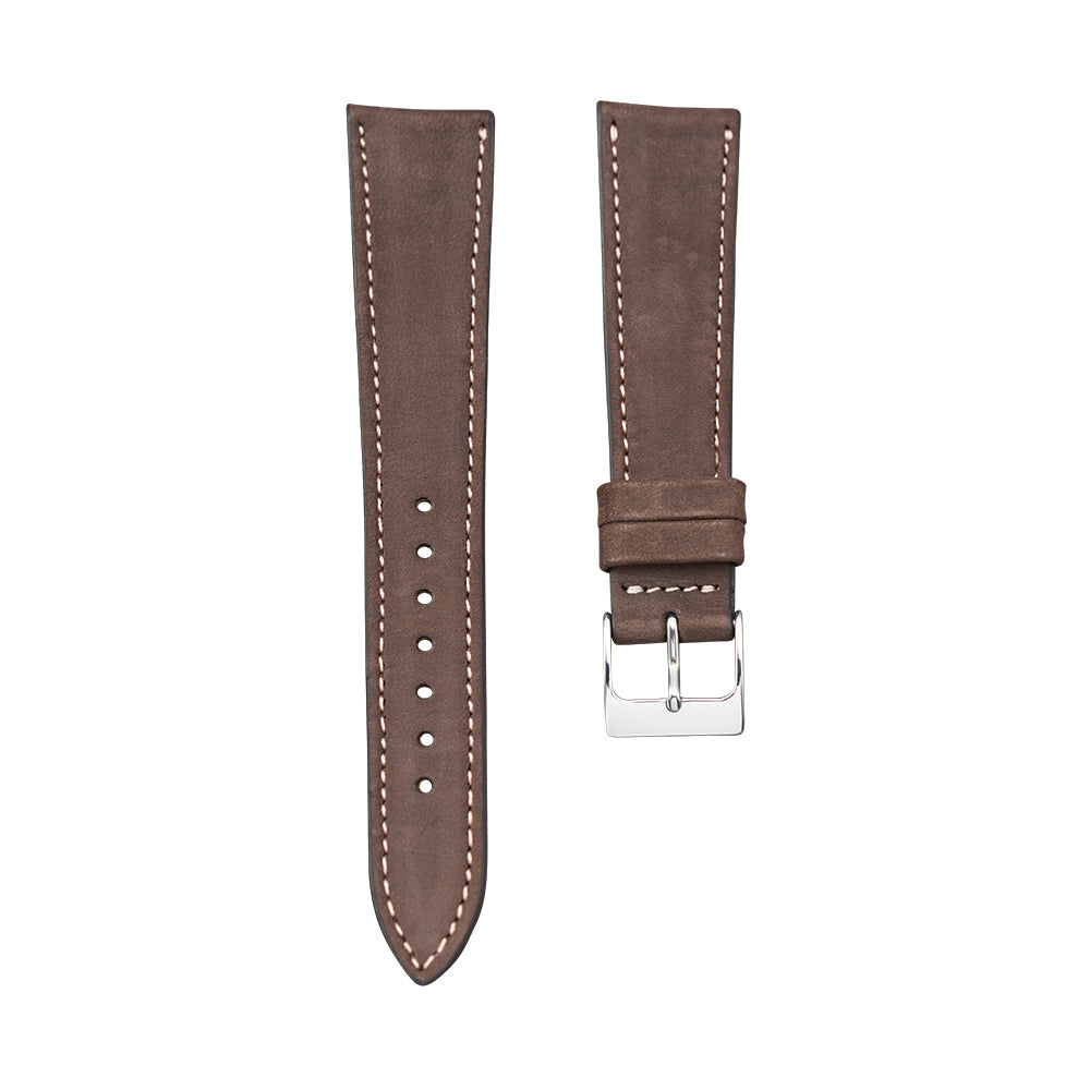 Dark Brown Nubuck Leather Strap | Teddy Baldassarre