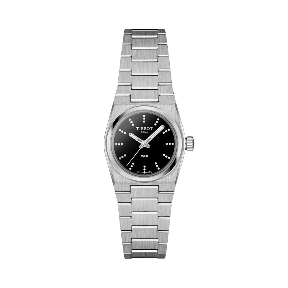 PRX Quartz w/ Diamonds 25mm - Black on Bracelet | Teddy Baldassarre