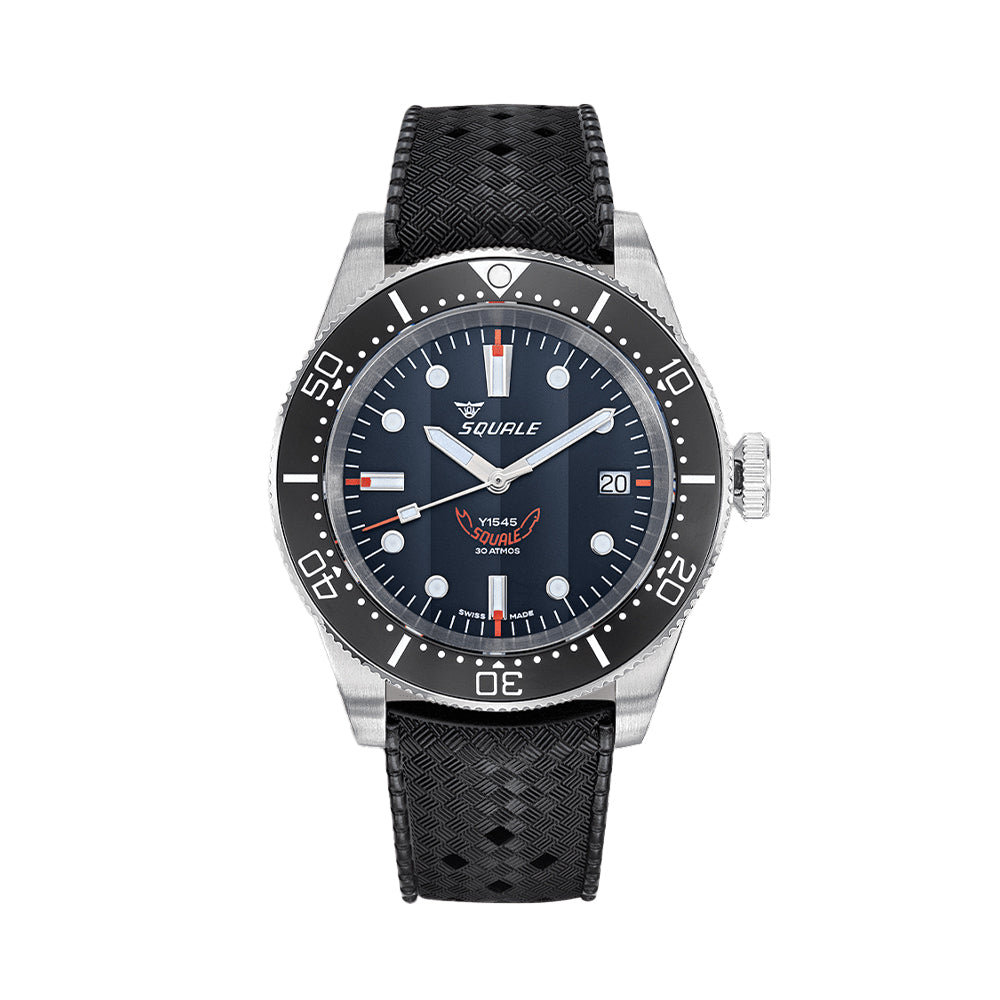 1545 Steel 40mm - Black on Rubber Strap | Teddy Baldassarre