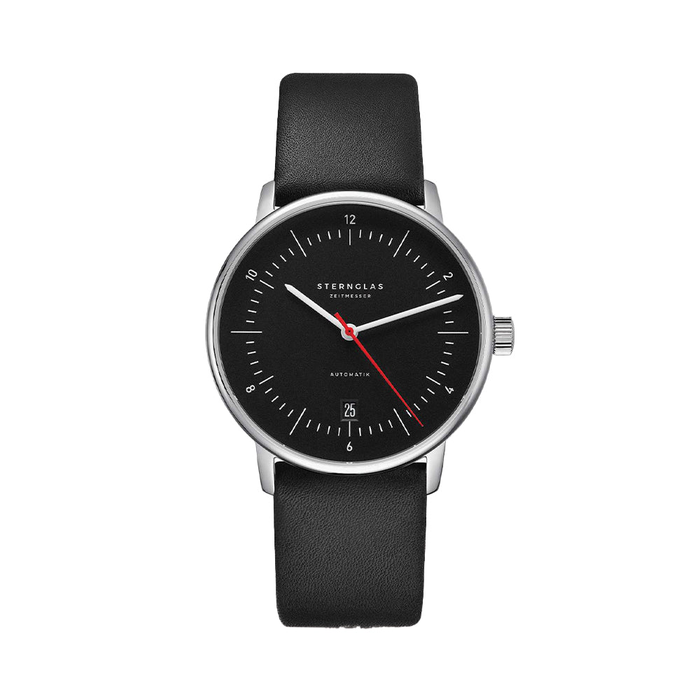 Naos Automatic 38mm - Black on Leather Strap | Teddy Baldassarre