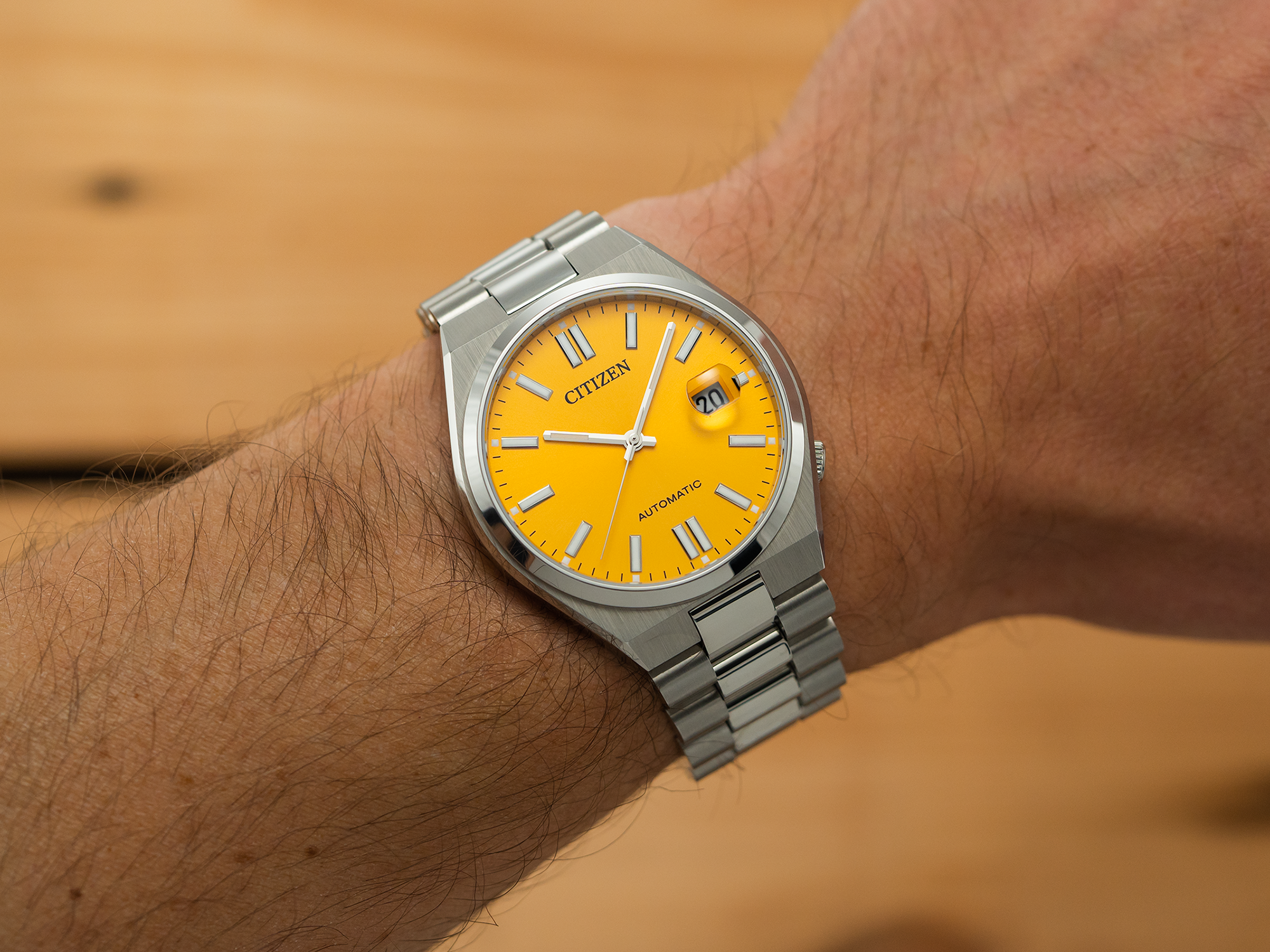 Tsuyosa Automatic 40mm - Sunray Green on Bracelet | Teddy Baldassarre