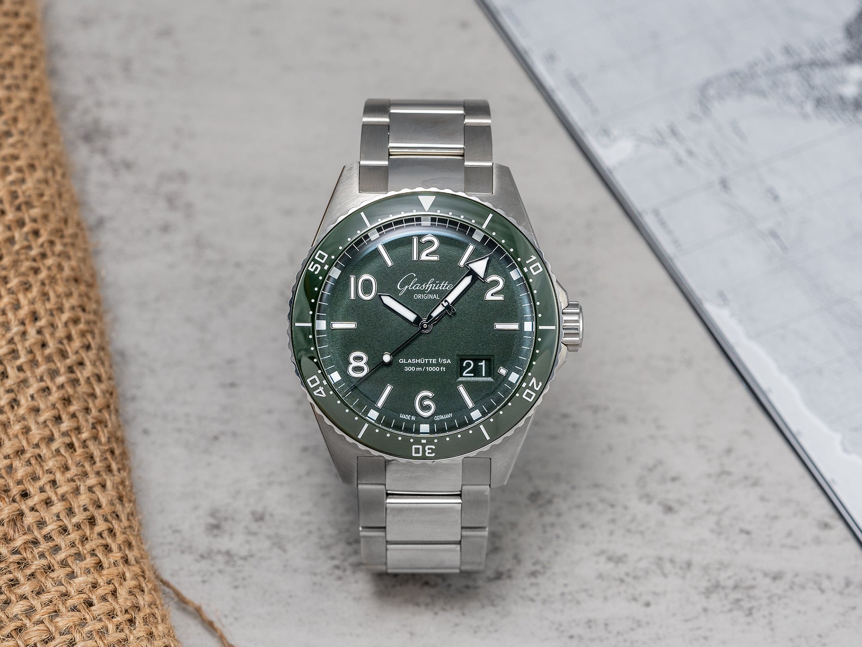 SeaQ Panorama Date 43mm - Galvanized Grey on Strap | Teddy Baldassarre