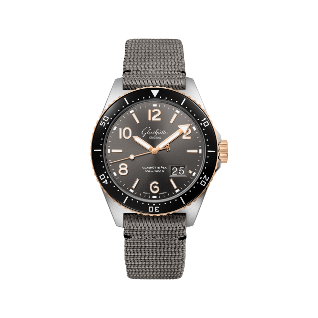 SeaQ Panorama Date 43mm - Galvanized Grey on Strap | Teddy Baldassarre