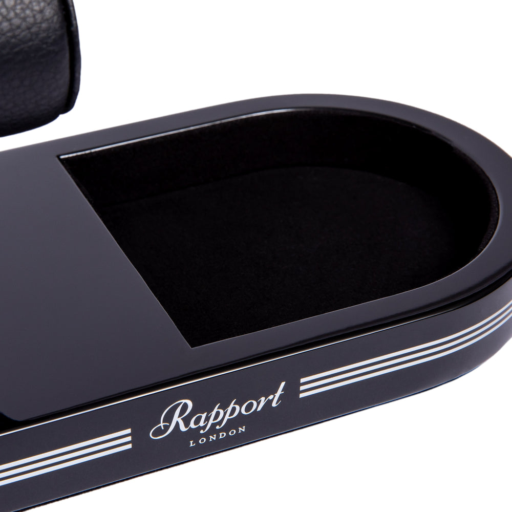 Formula Watch Stand with Tray - Black and Silver | Teddy Baldassarre