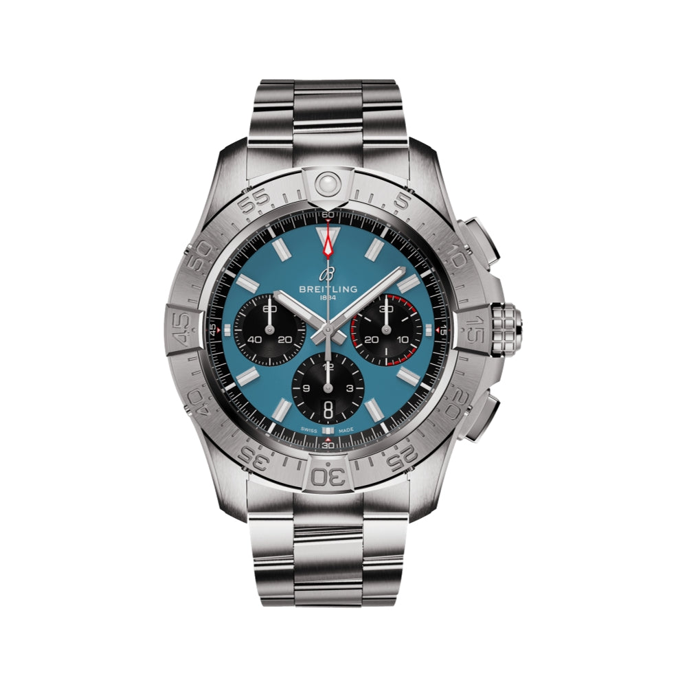 Avenger B01 Chronograph 44mm - Blue on Bracelet | Teddy Baldassarre