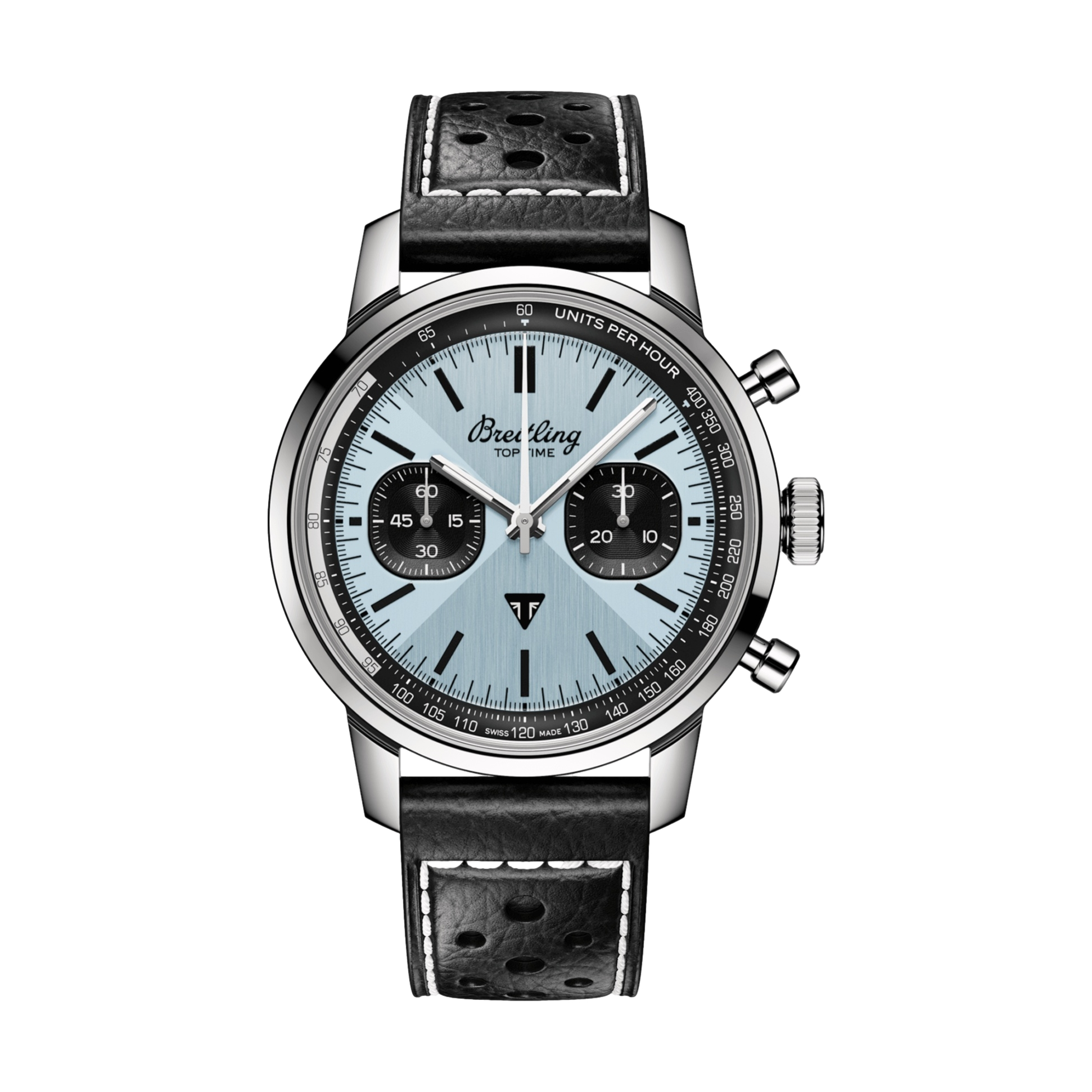 Top Time B01 Triumph 41mm - Ice Blue on Leather Strap | Teddy Baldassarre