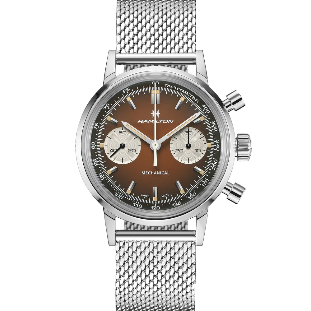 American Classic Intra-Matic Chronograph H 40mm - Brown on Leather Str ...