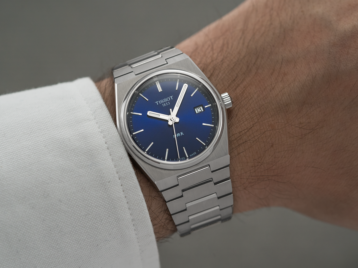 PRX Quartz 35mm - Light Blue on Bracelet | Teddy Baldassarre