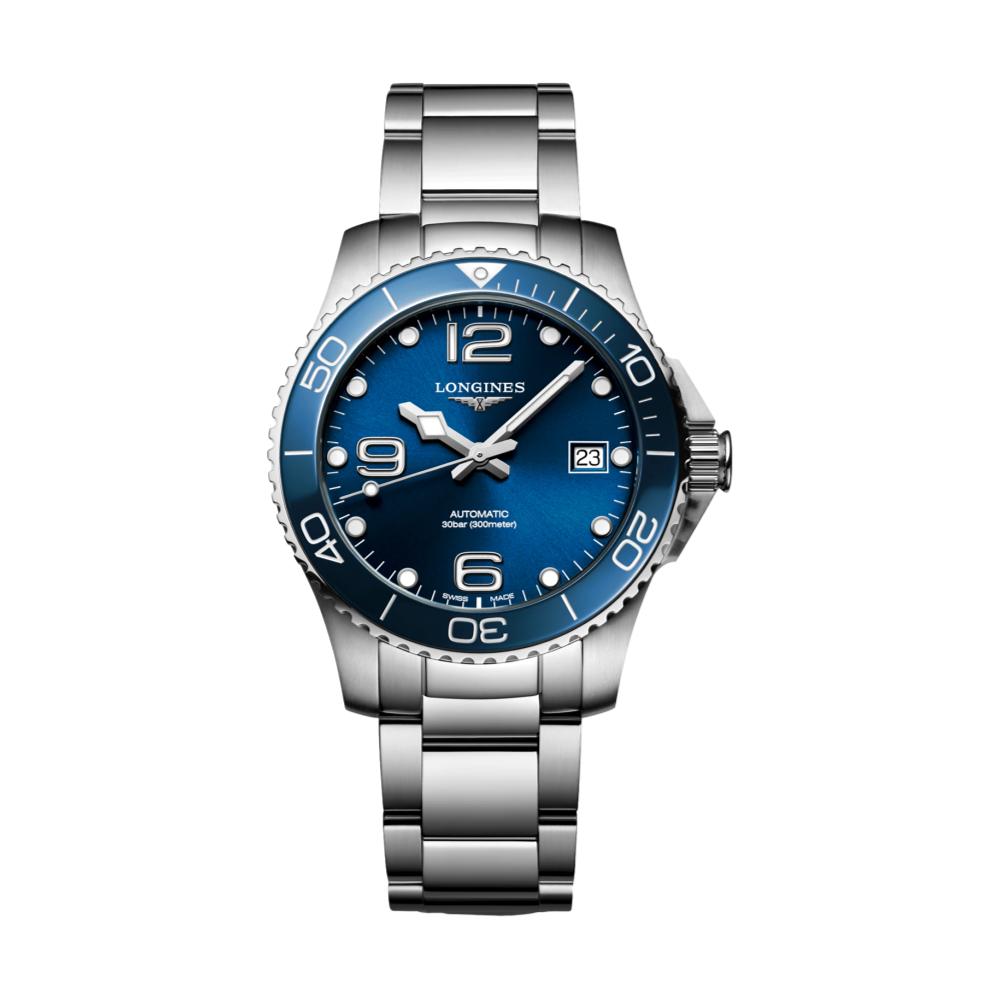 HydroConquest 39mm - Blue on Bracelet | Teddy Baldassarre